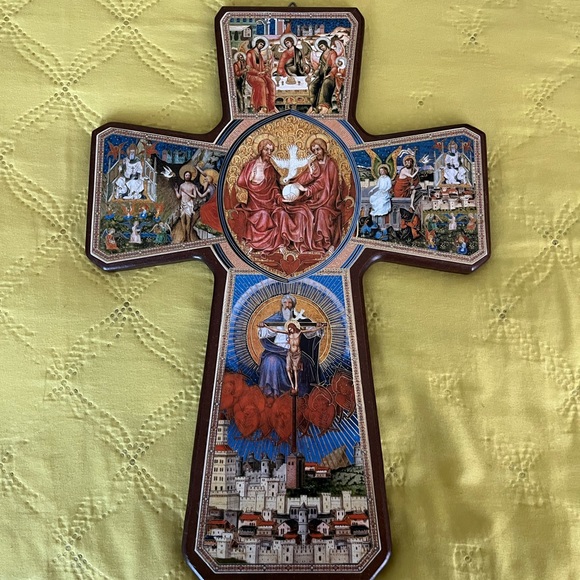 Other | Holy Trinity Wooden Icon Cross | Poshmark